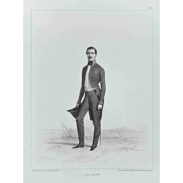 Auguste Raffet, Portrait of Léon Lalanne, Original Lithograph, 1848 ...