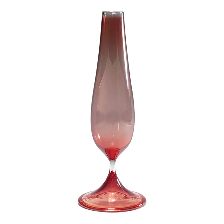 Tulip Vase by Nils Landberg for Orrefors, Sweden Ca. 1957 | Chairish