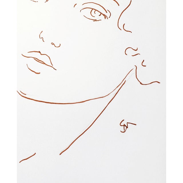 Sarah Myers "Liveliness: Line Portrait" Original Contemporary Drawing ...