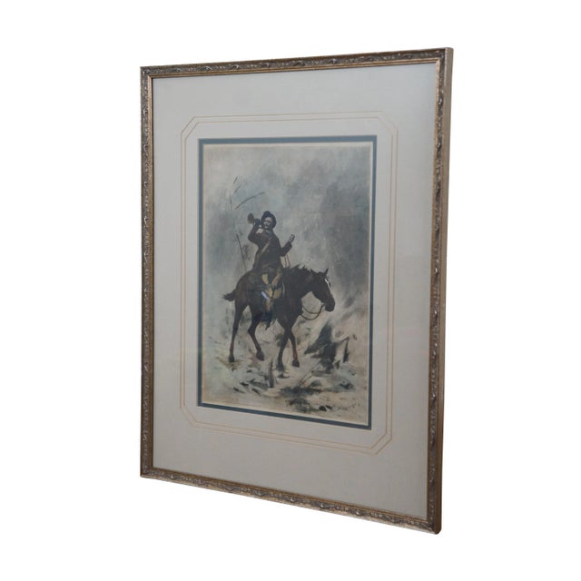 1880s Antique George L Seymour Country Postman Hand Colored Engraving ...