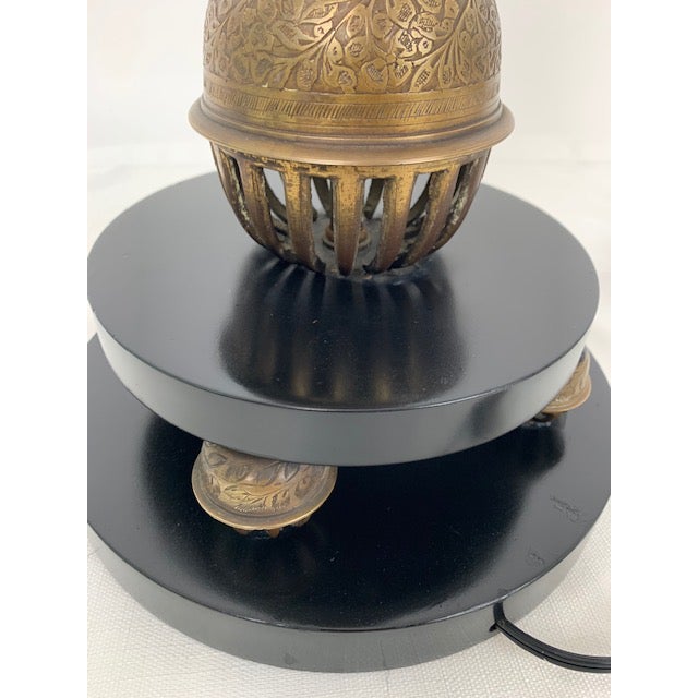 India Brass Bell Lamp With Double Bell Base | Chairish
