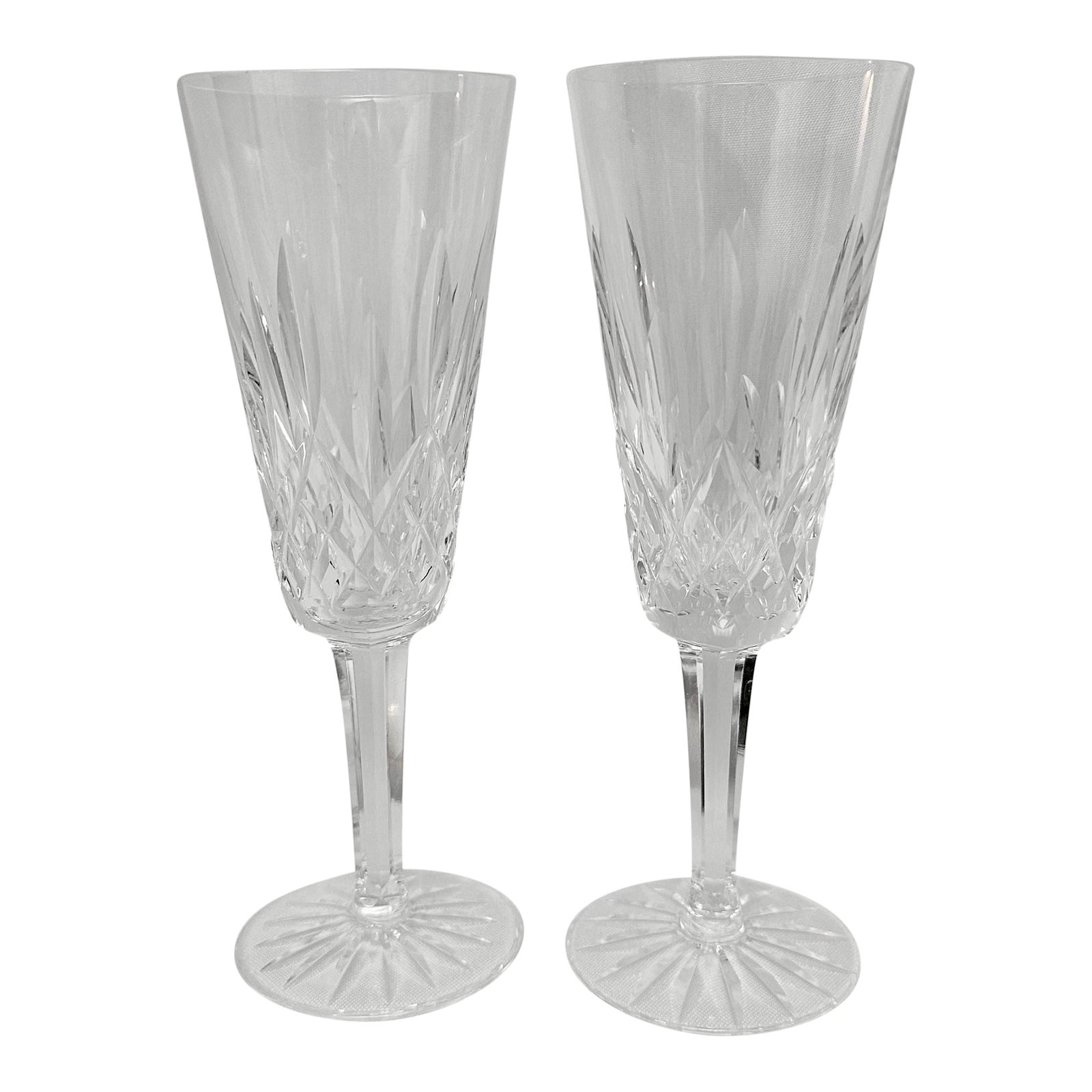 Vintage Traditional Waterford Crystal Lismore Champagne Flutes - a Pair ...