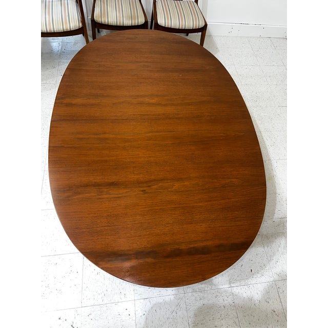Mid 20th Century Mount Airy Dining Room Table and 6 Chairs John Stuart ...