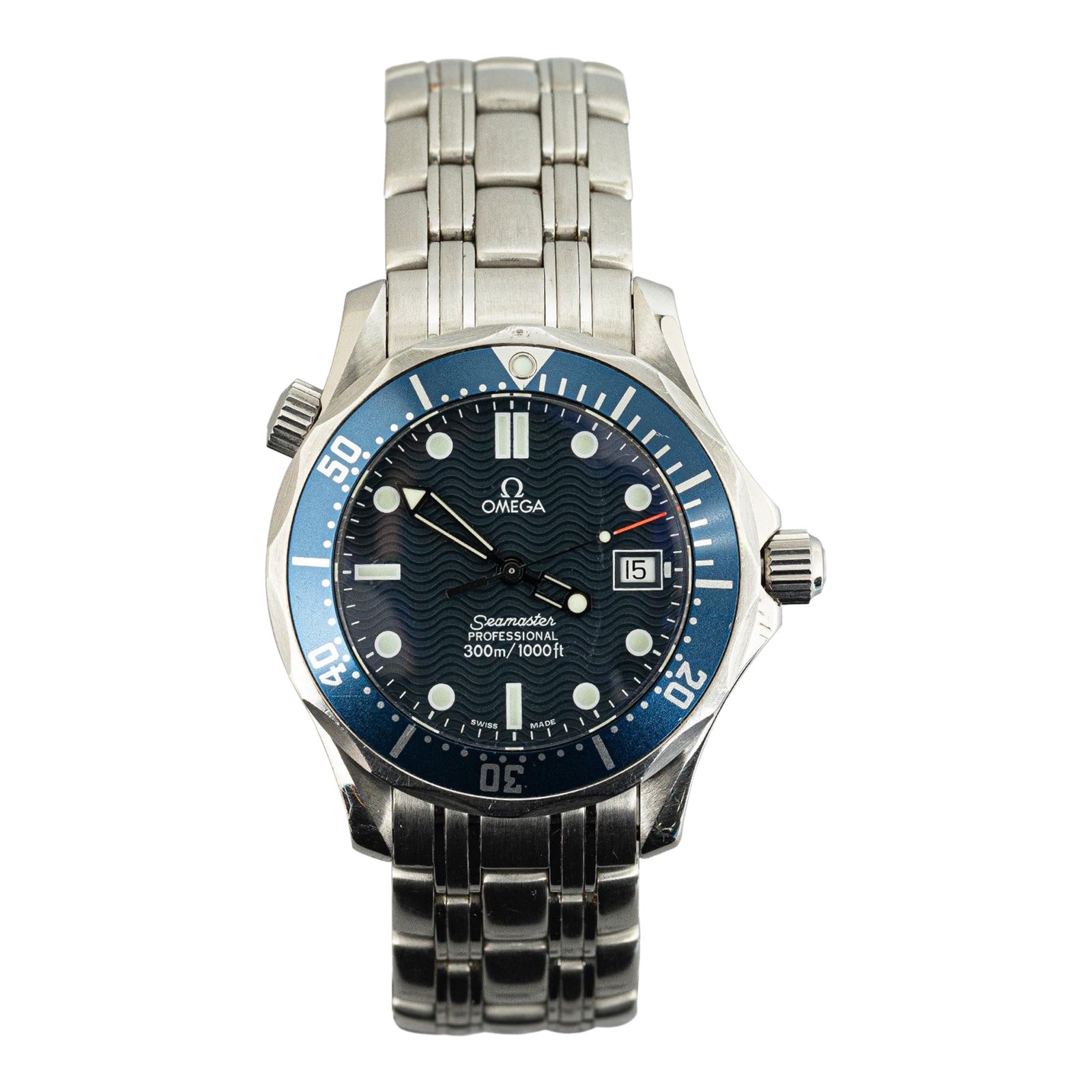 Omega Quartz Stainless Steel Seamaster Professional Watch | Chairish