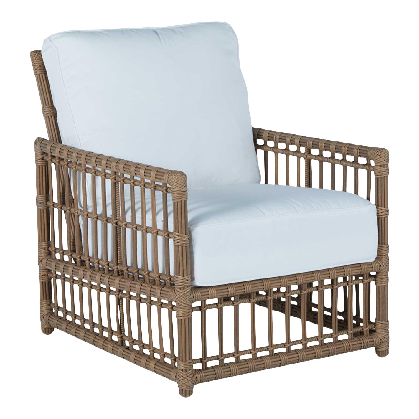 Summer Classics Newport Lounge Chair in Linen Snow with Linen Snow Welt ...