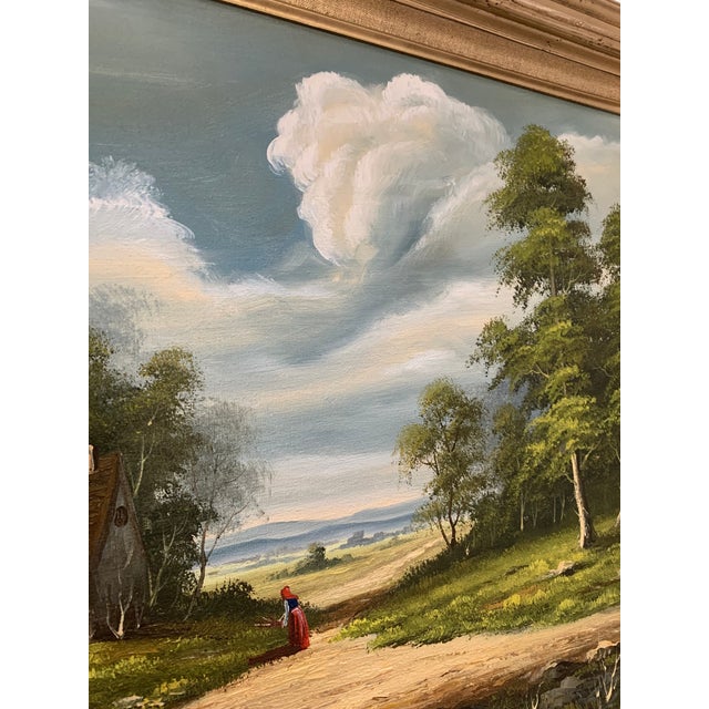 Mid 20th Century Brenner Signed Pastoral Landscape Framed Oil Painting ...