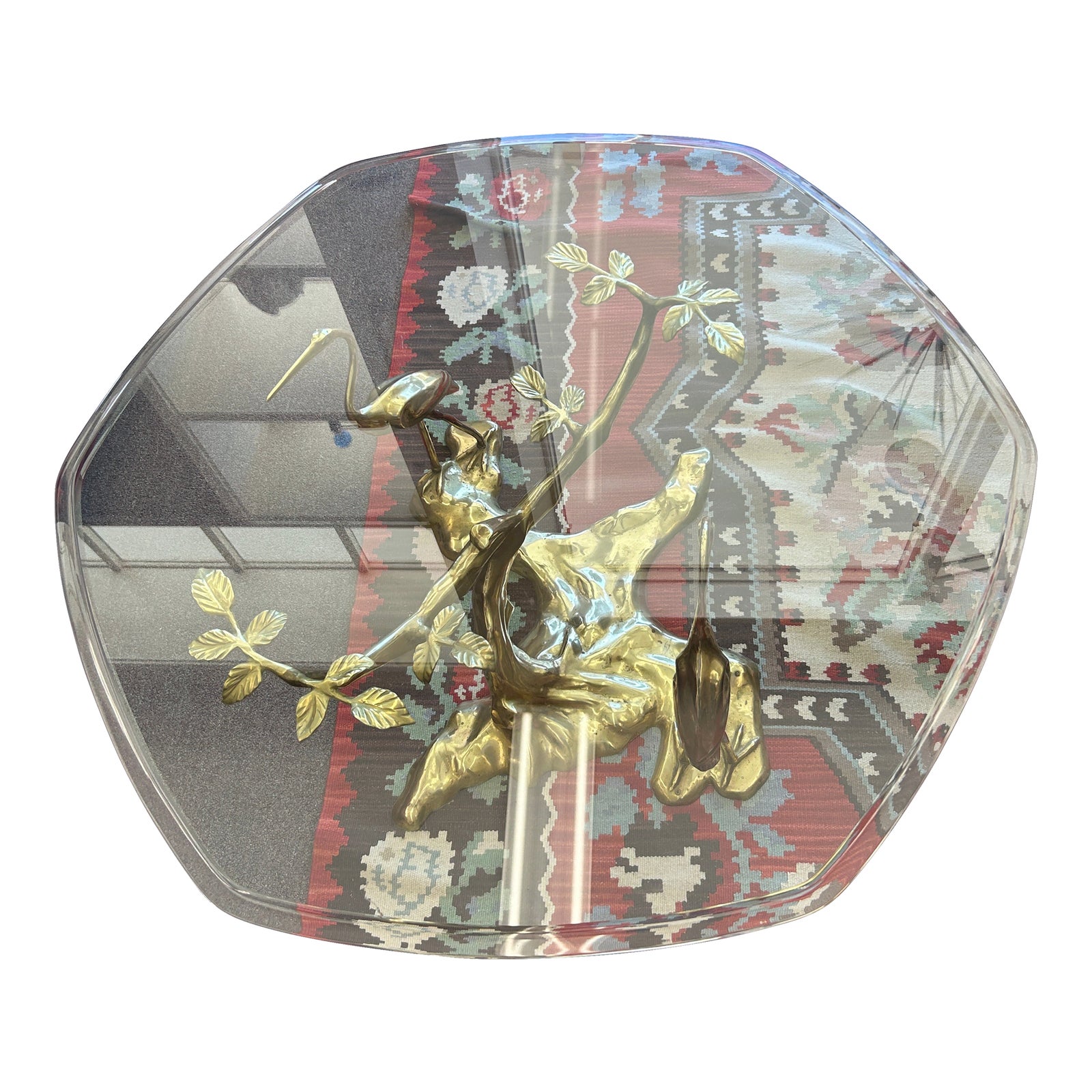 1970s Willy Daro Style Brass “crane” Coffee Table | Chairish