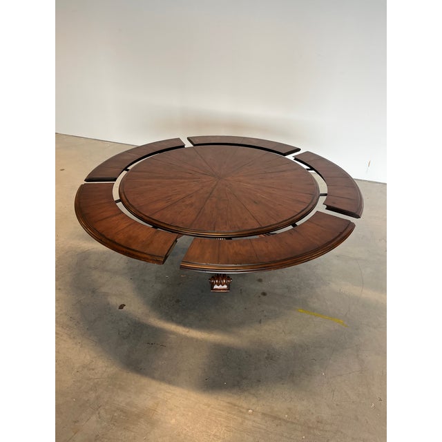 Walnut Volute Extension Dining Table | Chairish