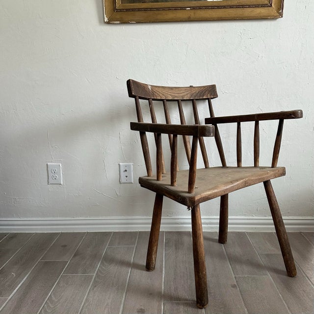 Mid 19th Century Antique Primitive Hedge Chair | Chairish