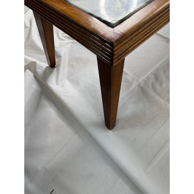 Mid-Century Splayed Leg Inset Marble Coffee Table | Chairish