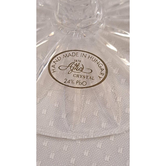 Late 20th Century Ajka Castille Cobalt Cut to Clear Crystal PbO Wine ...