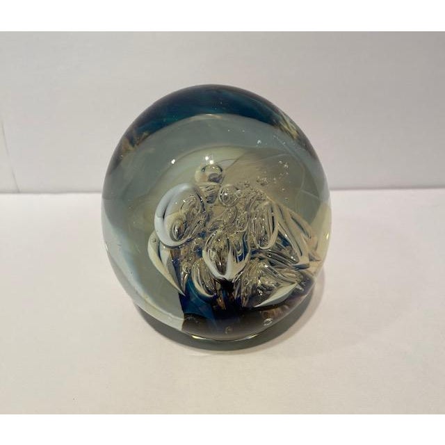 1980s Robert Eickholt Signed Art Glass Paperweight | Chairish