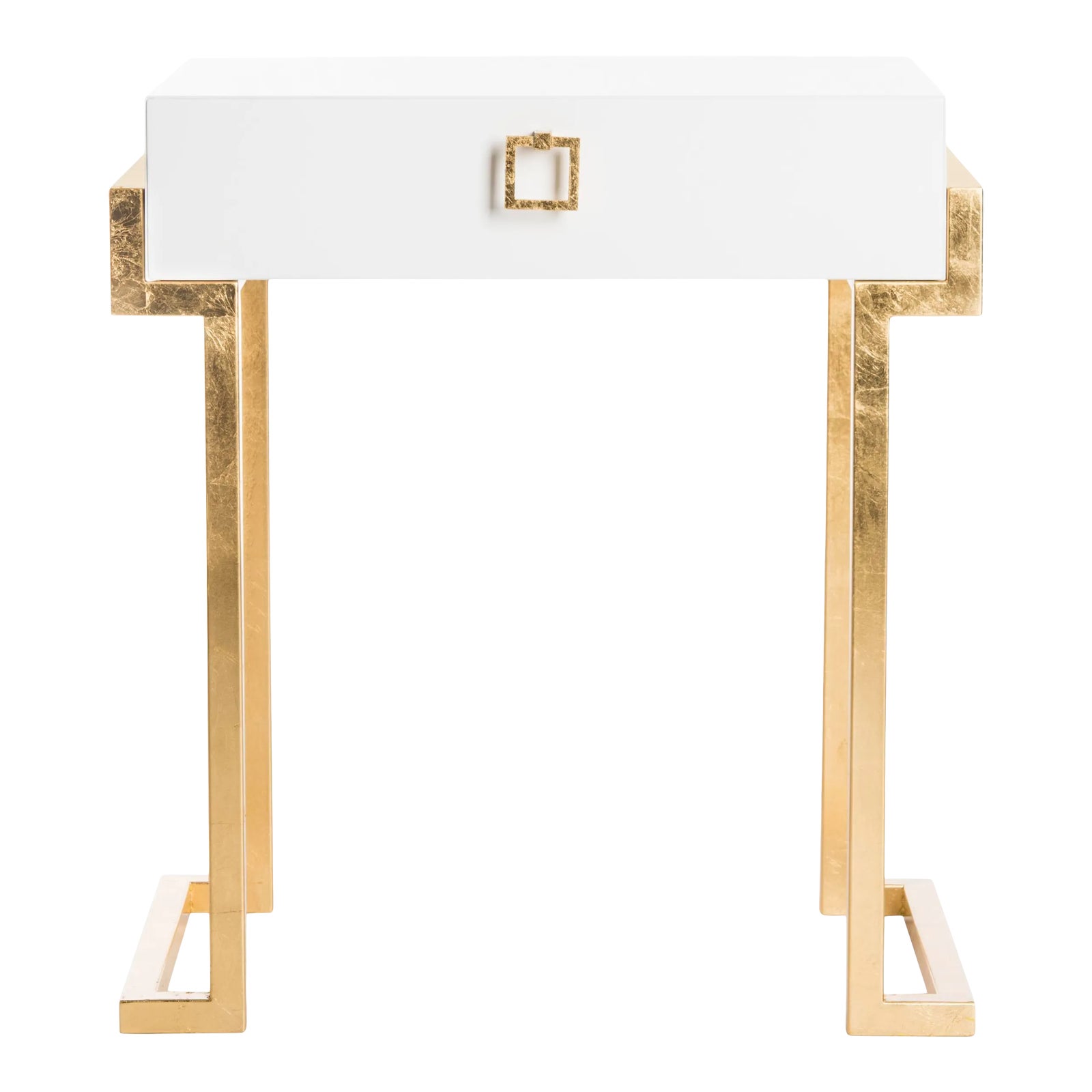 Martin Lacquer Side Table in White Lacquer | Chairish