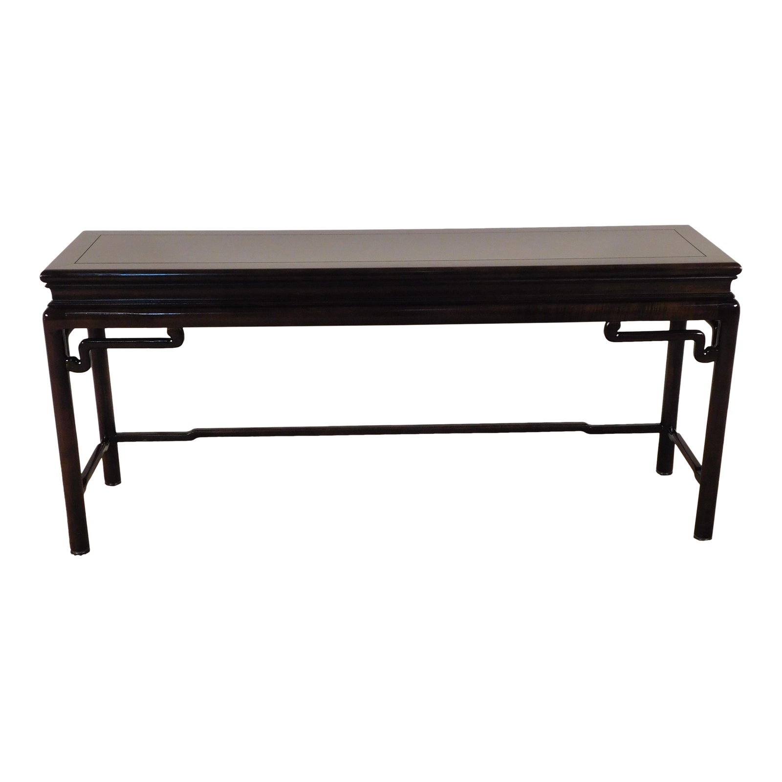 Baker Furniture Co. Far East Collection Teak Sofa / Alter Table | Chairish