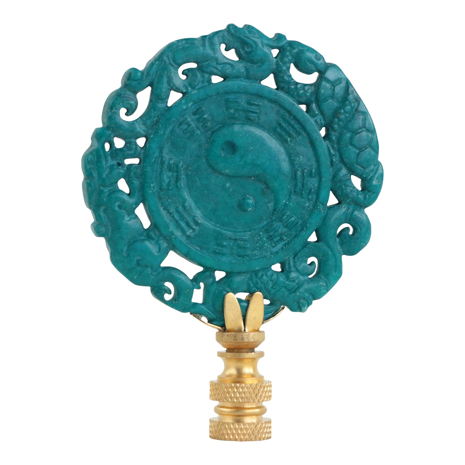 Chinese Taijitu Symbol Lamp Finial | Chairish
