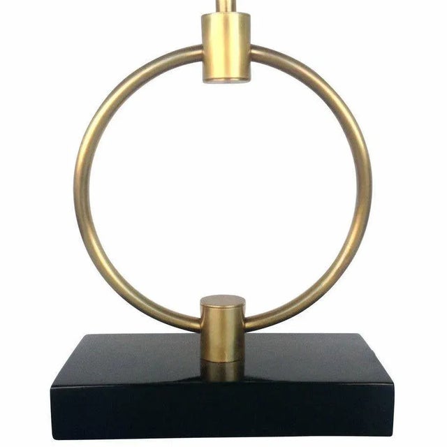 1960s Gilbert Rohde-Style Brass Ring Lamps - a Pair | Chairish