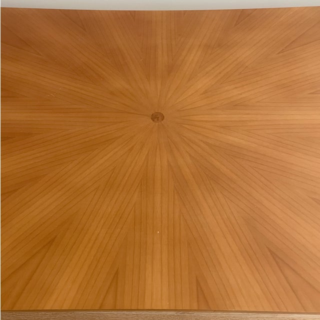 Italian Large 1990's Sunburst Design Cherry Table | Chairish