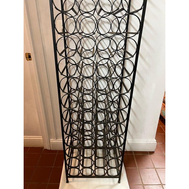 Mid Century Modern Wrought Iron Wine Rack by Arthur Umanoff | Chairish