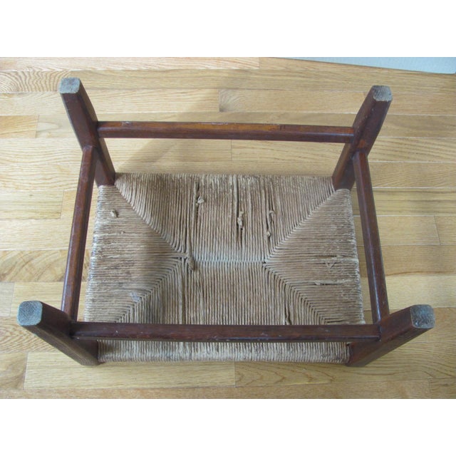 1940s Woven Rush Footstool American Arts & Crafts Style | Chairish