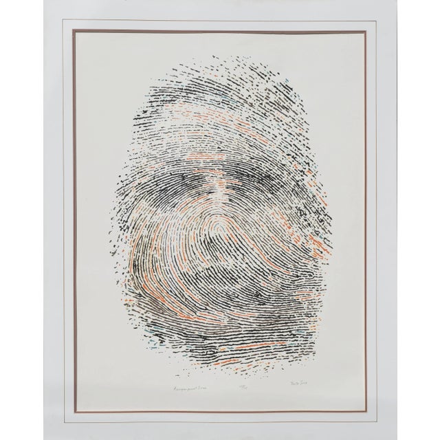 Fingerprint Face Abstract by Joe Testa-Secca | Chairish