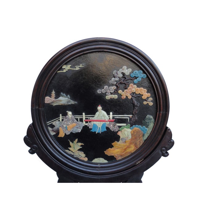 Oriental Tabletop Display Plaques- A Pair | Chairish