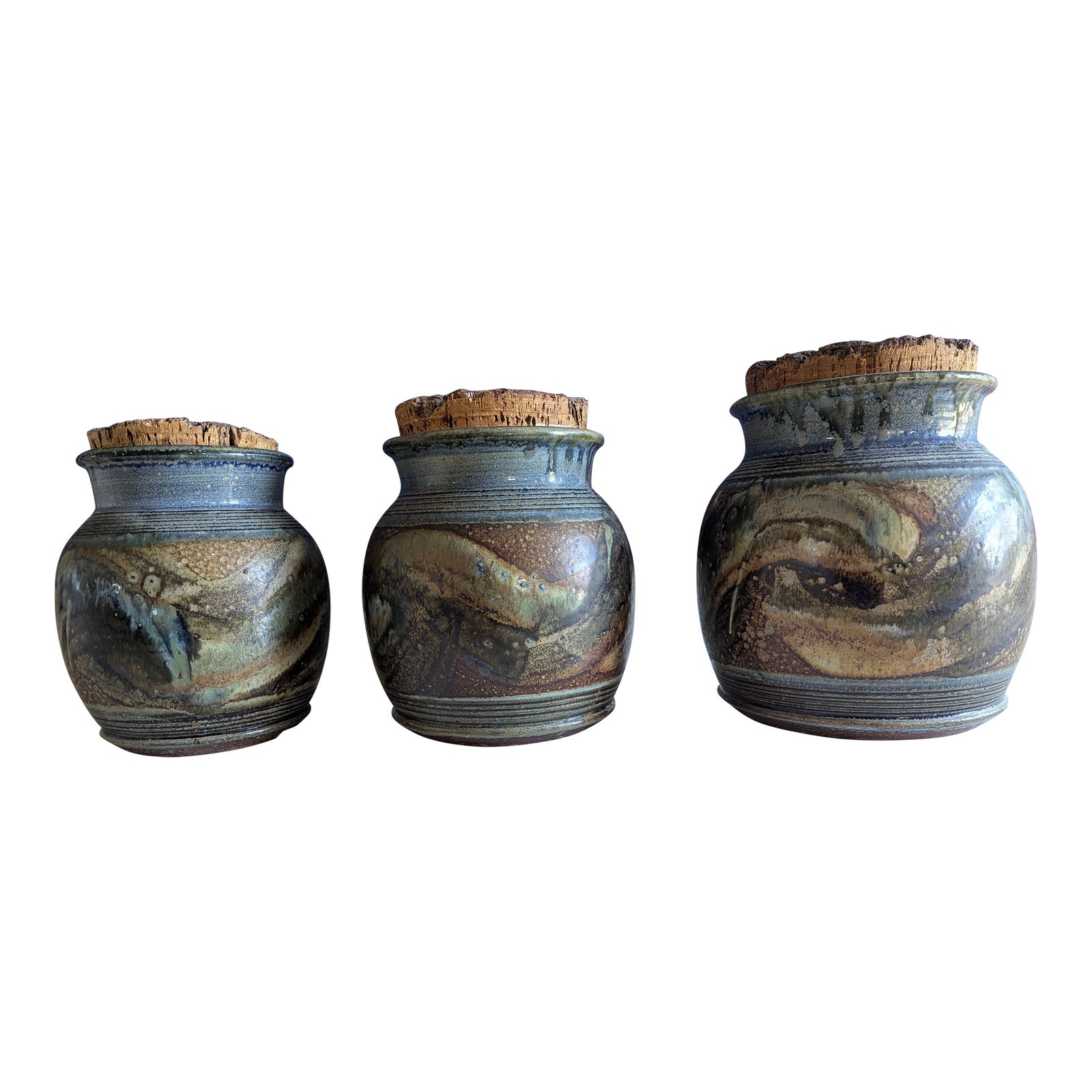 1970s Dale Raddatz Mid Century Modern Earthware Pottery- Set of 3 ...