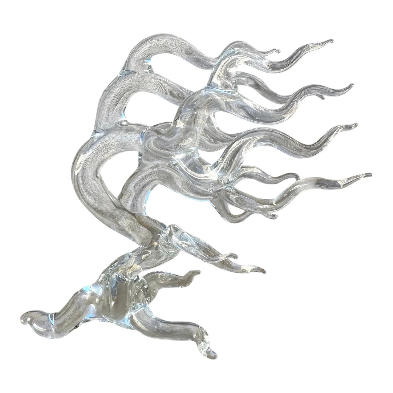 Hans Frabel Glass "Windswept Tree" Sculpture | Chairish
