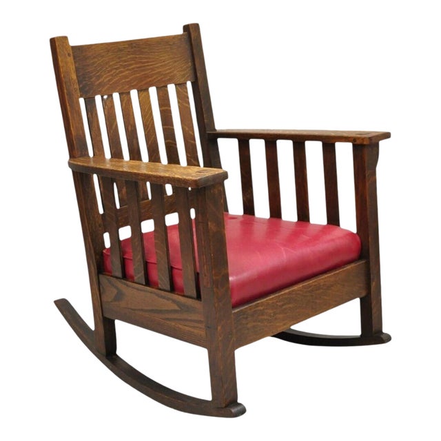 Early 1900s Mission Oak Arts & Crafts Stickley Jm Young Style Rocker ...