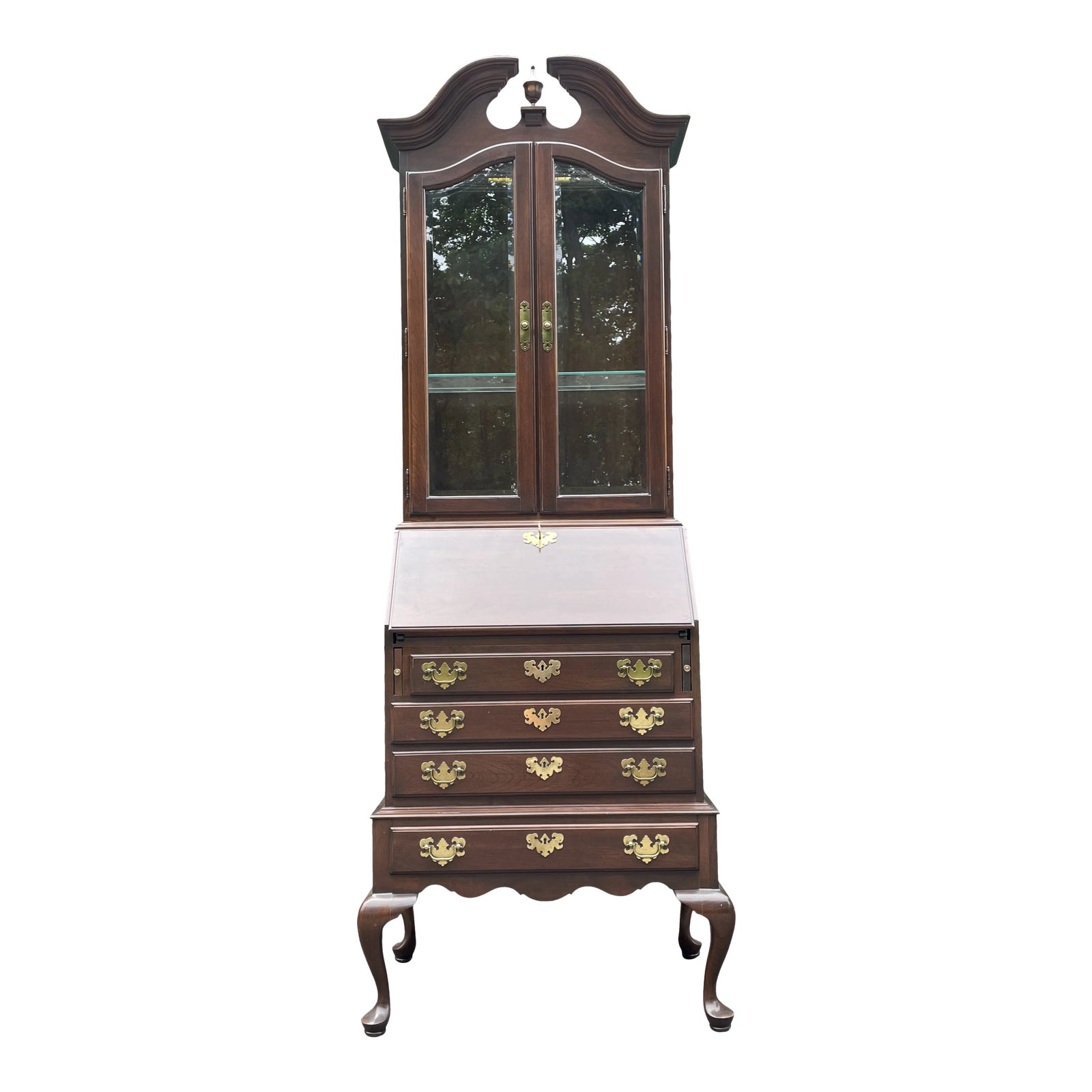 Ethan Allen Georgian Court Secretary Desk | Chairish