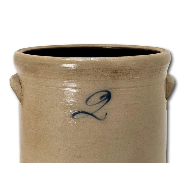Circa Late 19th Century Antique American Blue Decorated Stoneware 2 ...