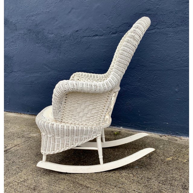 Victorian Wicker Rocking Chair | Chairish