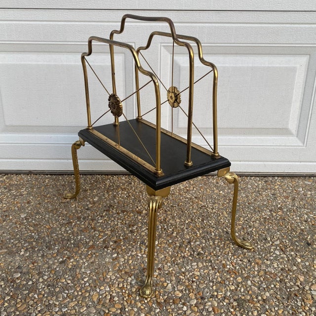 Mid 20th Century Glo Mar Art Works Mid Century Brass Magazine Rack ...