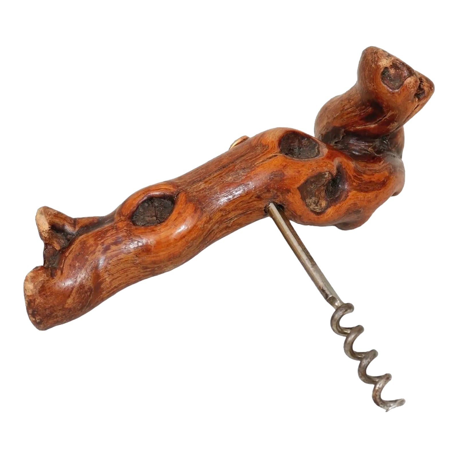 1940's French Laurent Siret Grapewood Corkscrew | Chairish