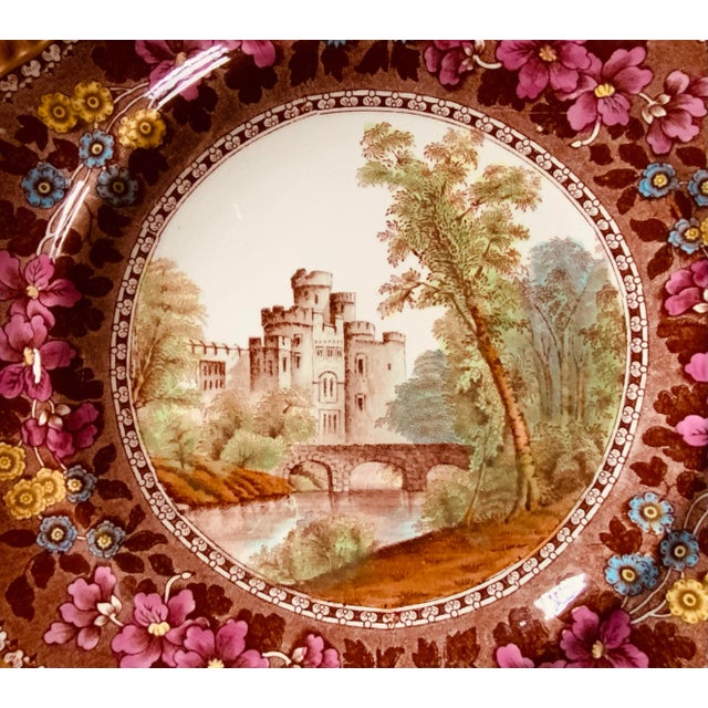 Rare Victorian Copeland Spode Hand-Painted Warwick Castle Cabinet Plate ...