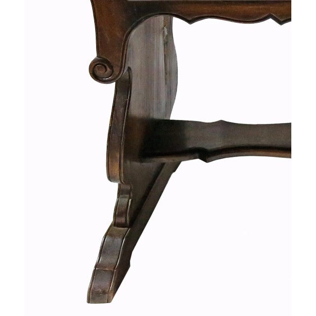 Late 20th Century Traditional Wooden Table With Two Drawers | Chairish