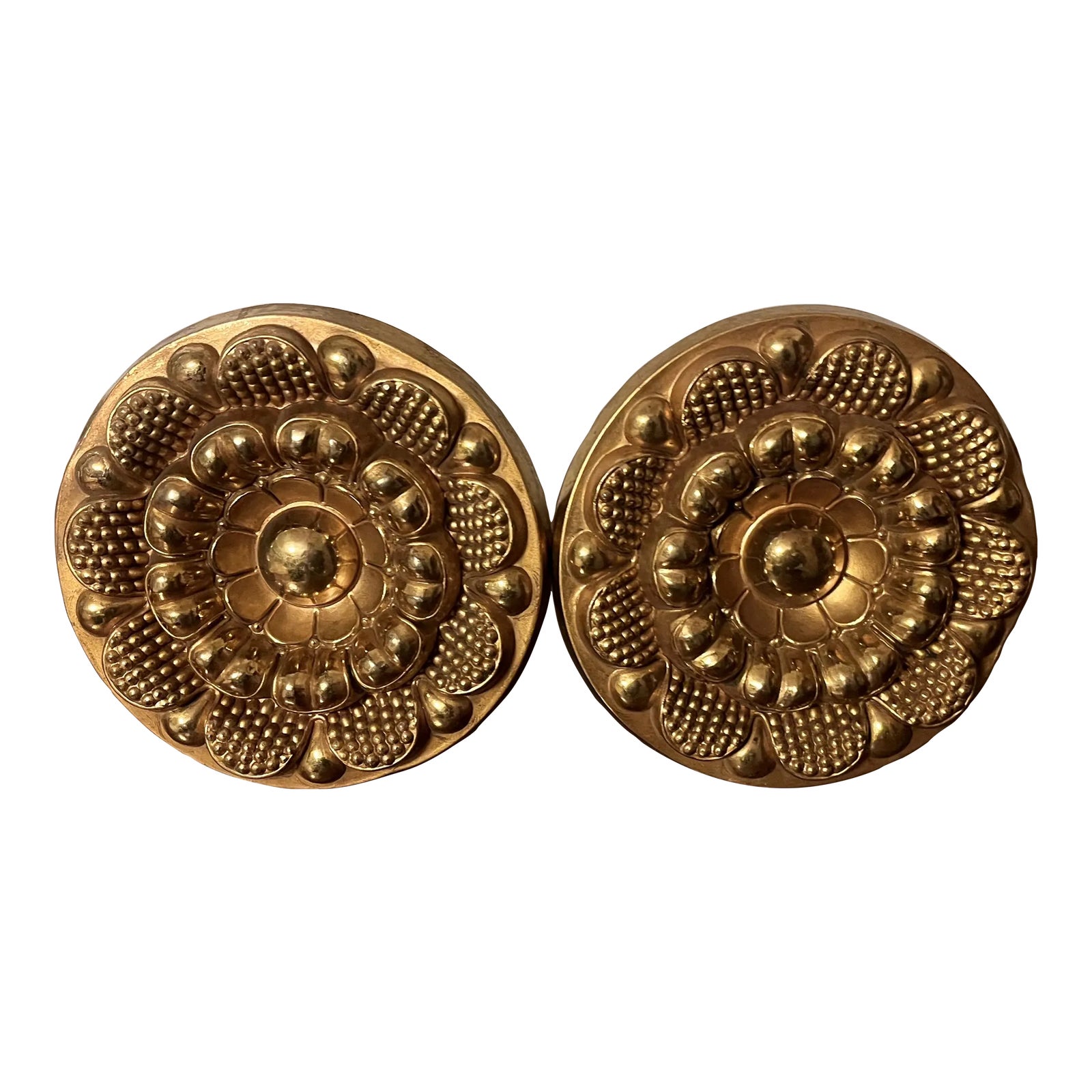 Very Large Antique 19th Century American Federal Empire Gilt Spun Brass ...