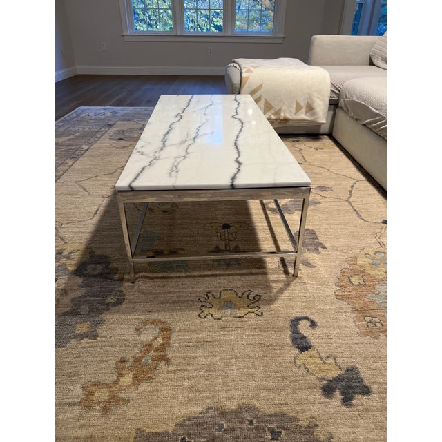 Mitchell Gold Bob Williams Vienna Large Marble Cocktail Table | Chairish