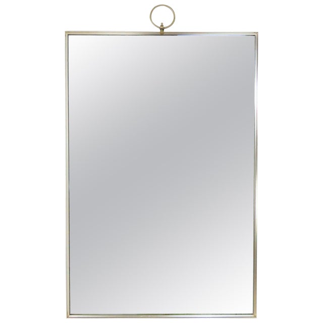 Midcentury Wall Mirror With Ring Finial Accent by Turner, Circa 1960s ...