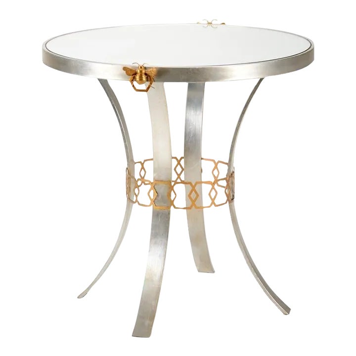 Bauer Side Table - Silver | Chairish