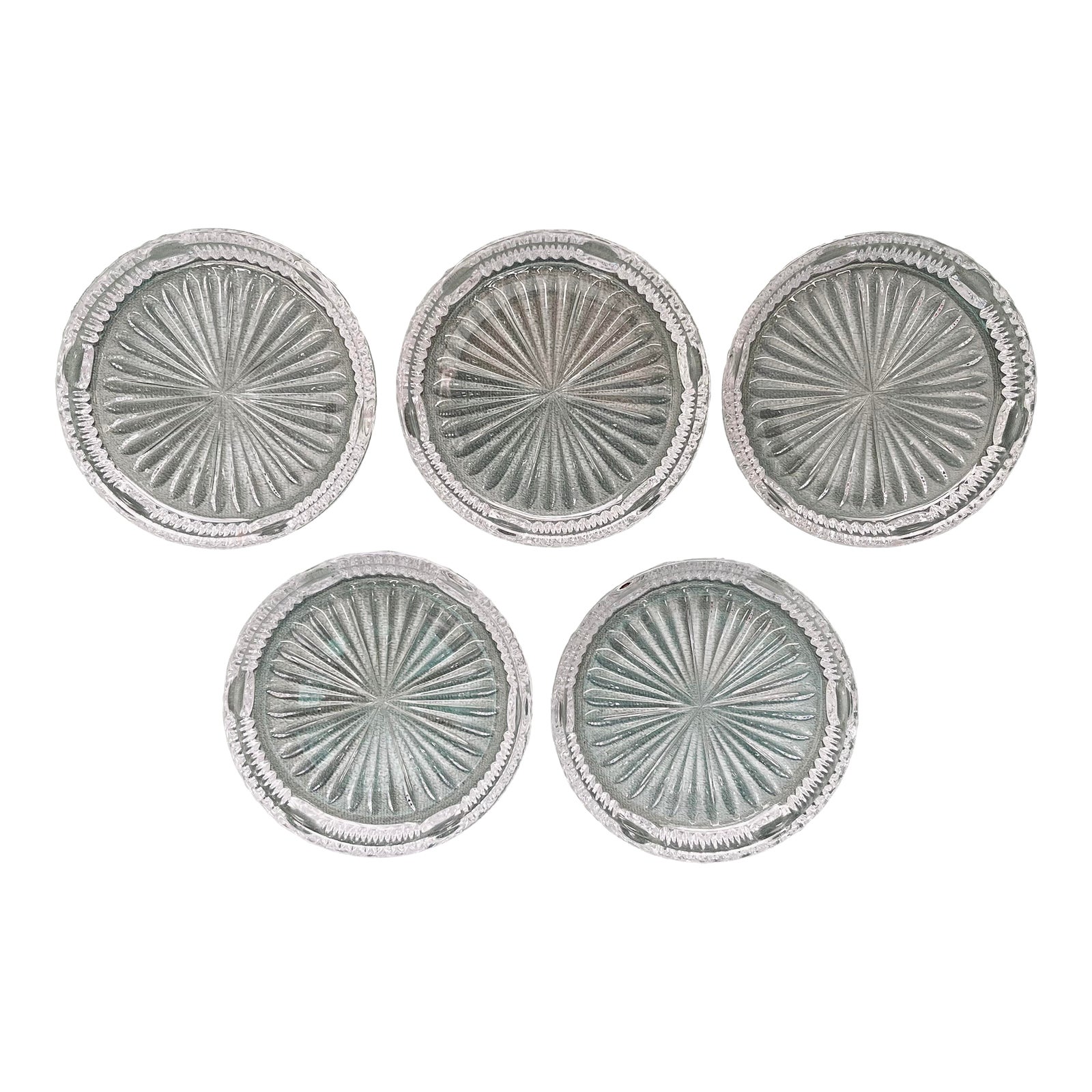 Vintage Cut Crystal Coasters- Set of 5 | Chairish