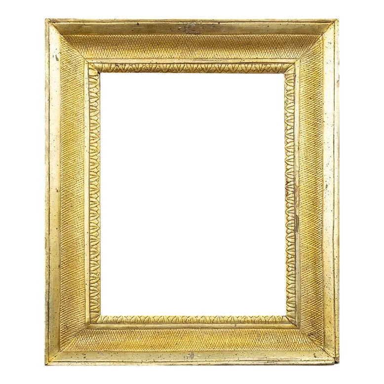 Antique Neapolitan Empire Frame in Gilded and Carved Wood, Early 19th ...