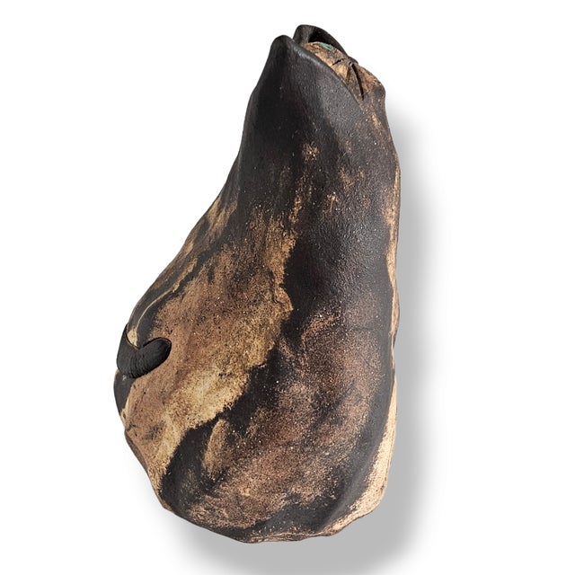 Studio Art Brown Ceramic Cat Bell | Chairish