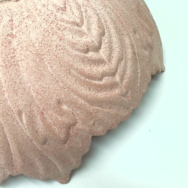 Oversized Matte and Gloss Blush Pink Ceramic Bowl | Chairish