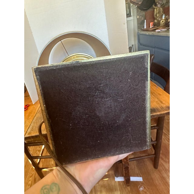 Vintage Stiffel Beige Enameled Brass Table Console Lamp With Original ...