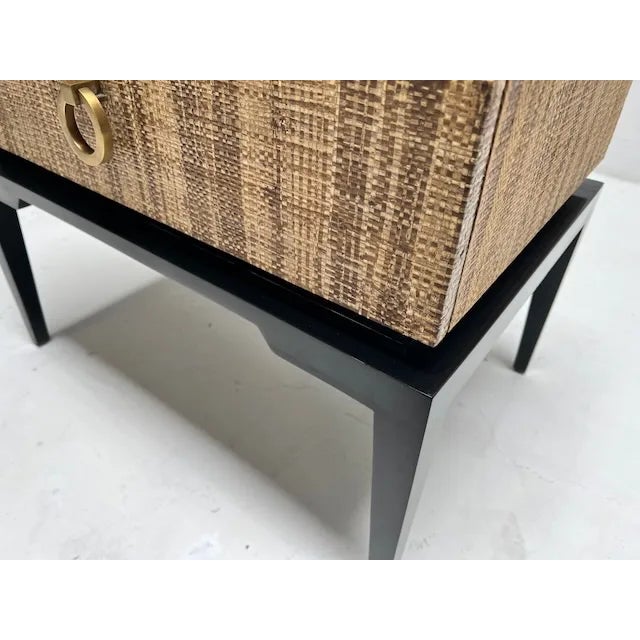 Raffia Nightstand | Chairish