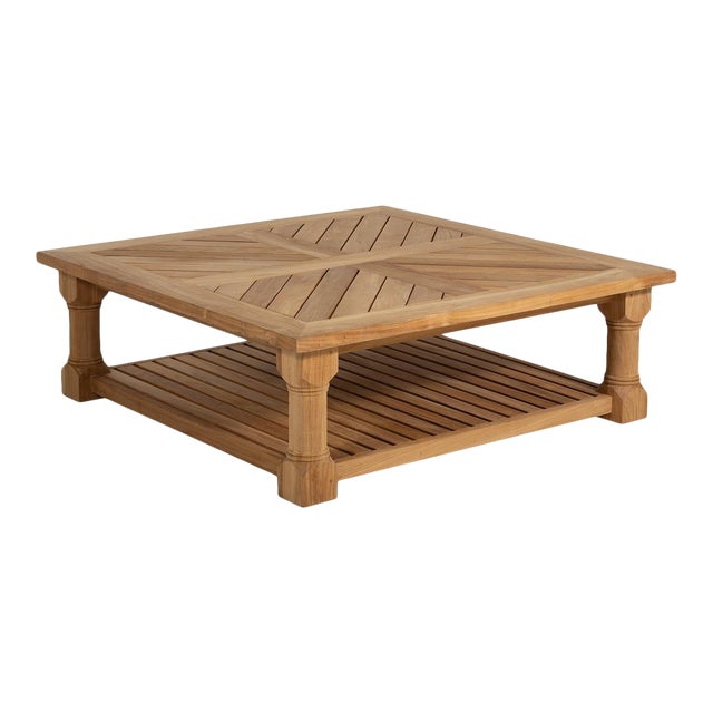Summer Classics Lakeshore Square Coffee Table in Natural | Chairish