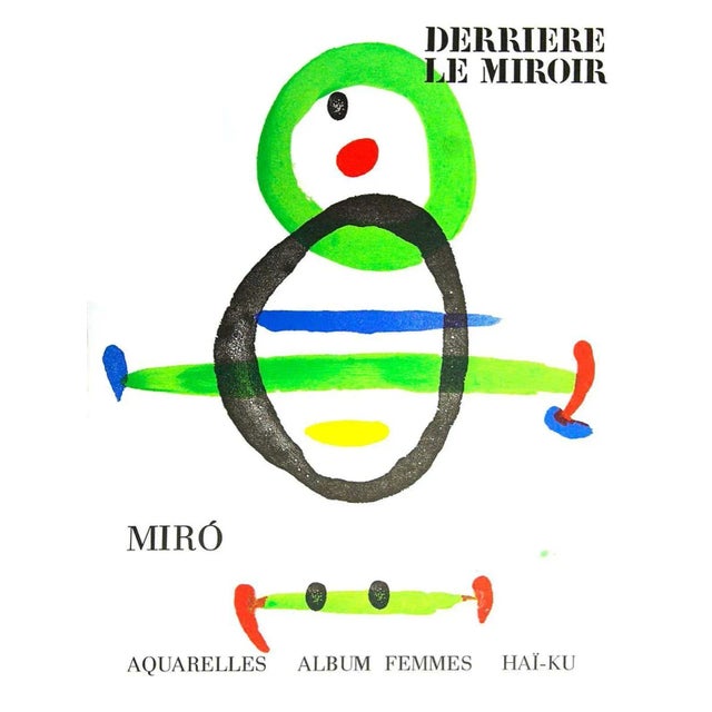 Joan Miró Derriere Le Miroir 1960's Lithograph Cover | Chairish