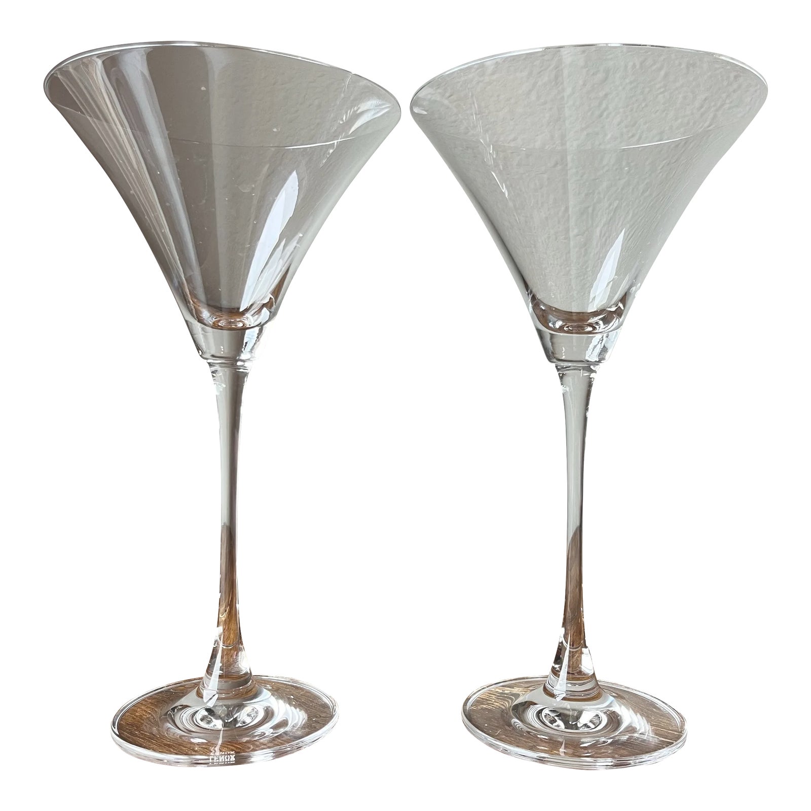 Late 20th Century Lenox Martini Crystal Glass - Set of 2 | Chairish
