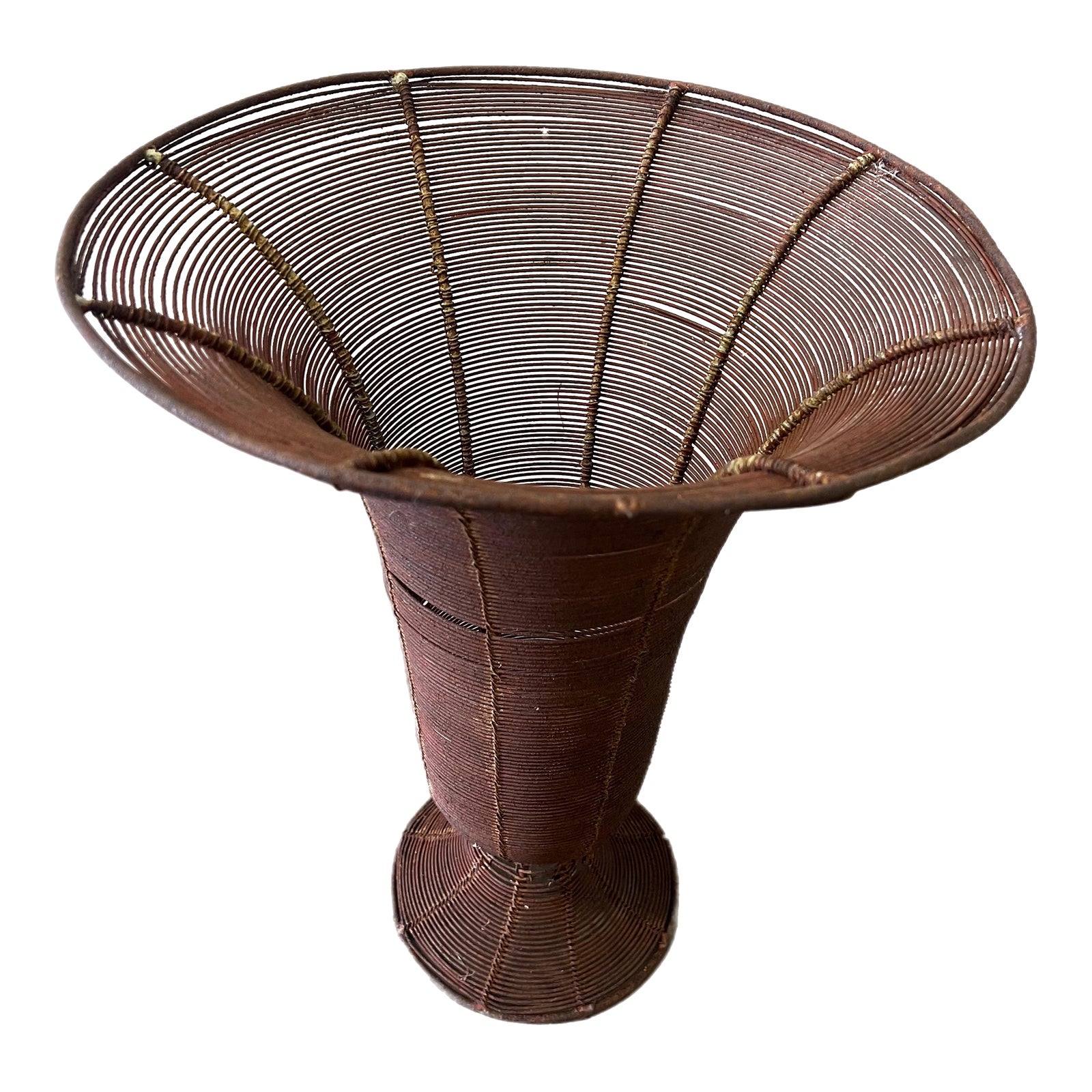 Vintage French Wire Urn Garden Basket Planter | Chairish