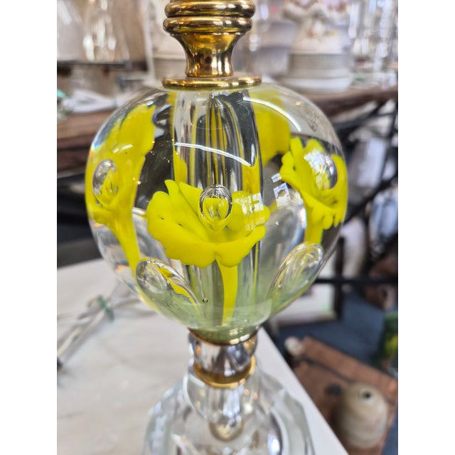 1960s St. Clair Paperweight Glass Company Lamp | Chairish